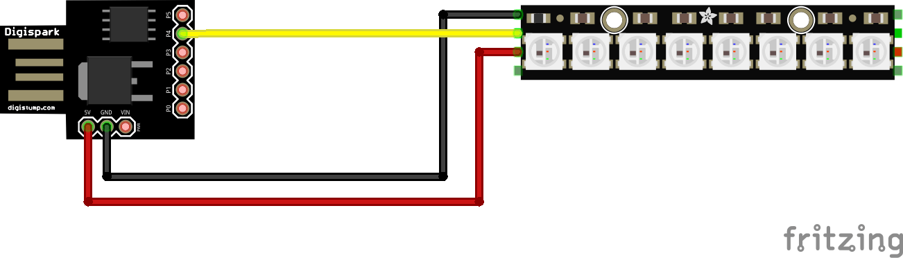 Programming WS2812B LEDs with ATtiny85
